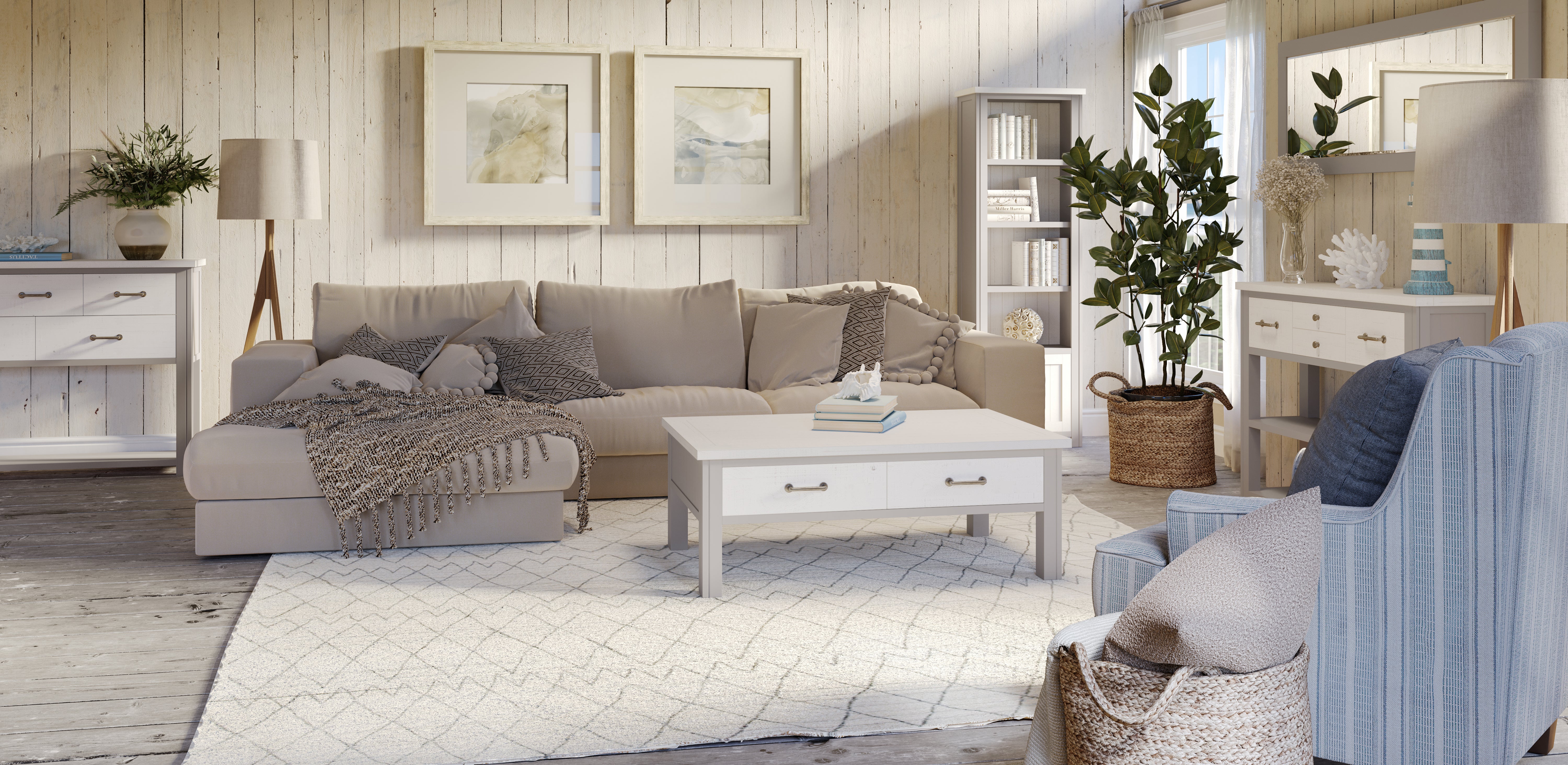 Greystone Coffee Table With Four Drawers – Signature Hardwood