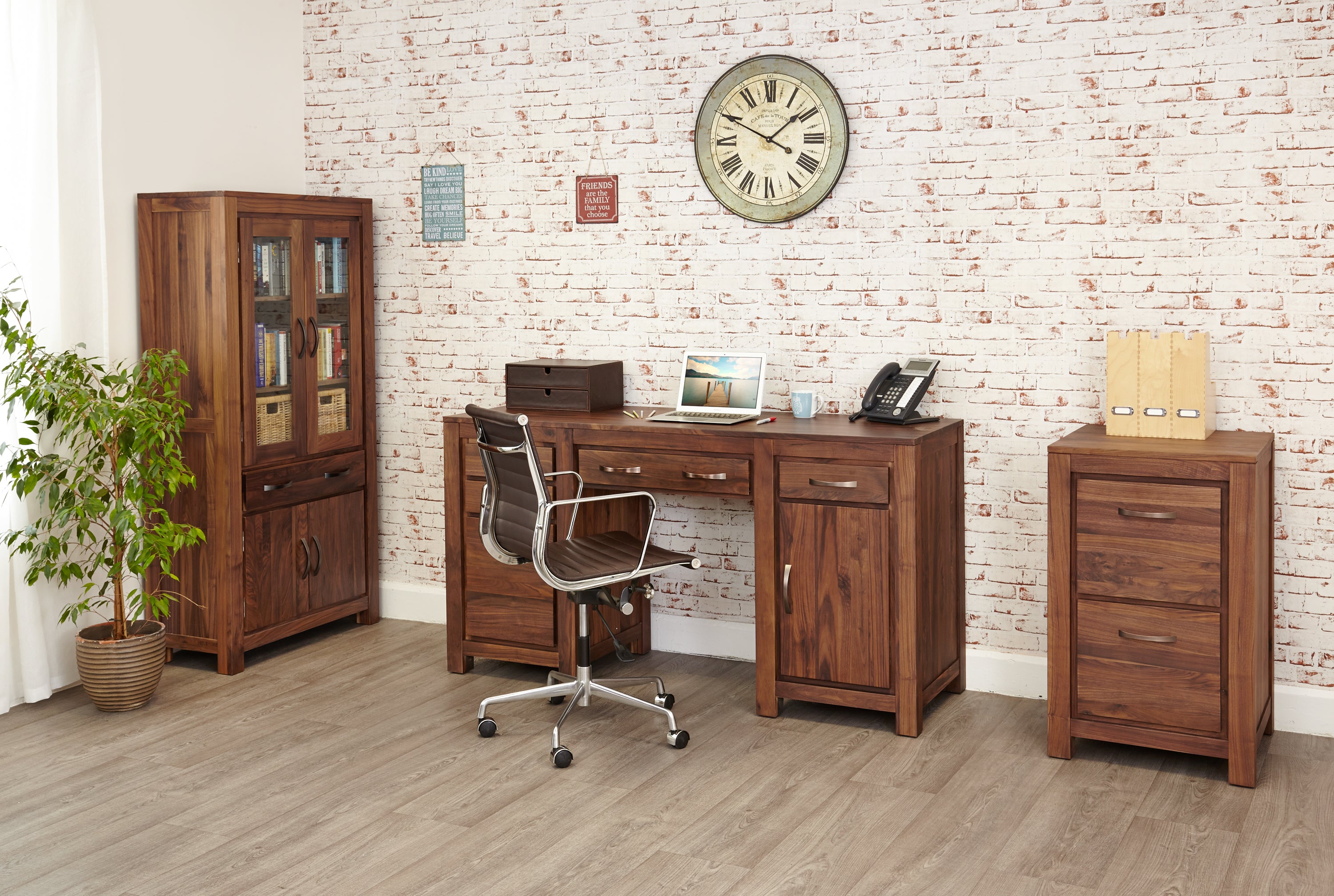 Buy Mayan Walnut Hidden Home Office Desk | Signature Hardwood